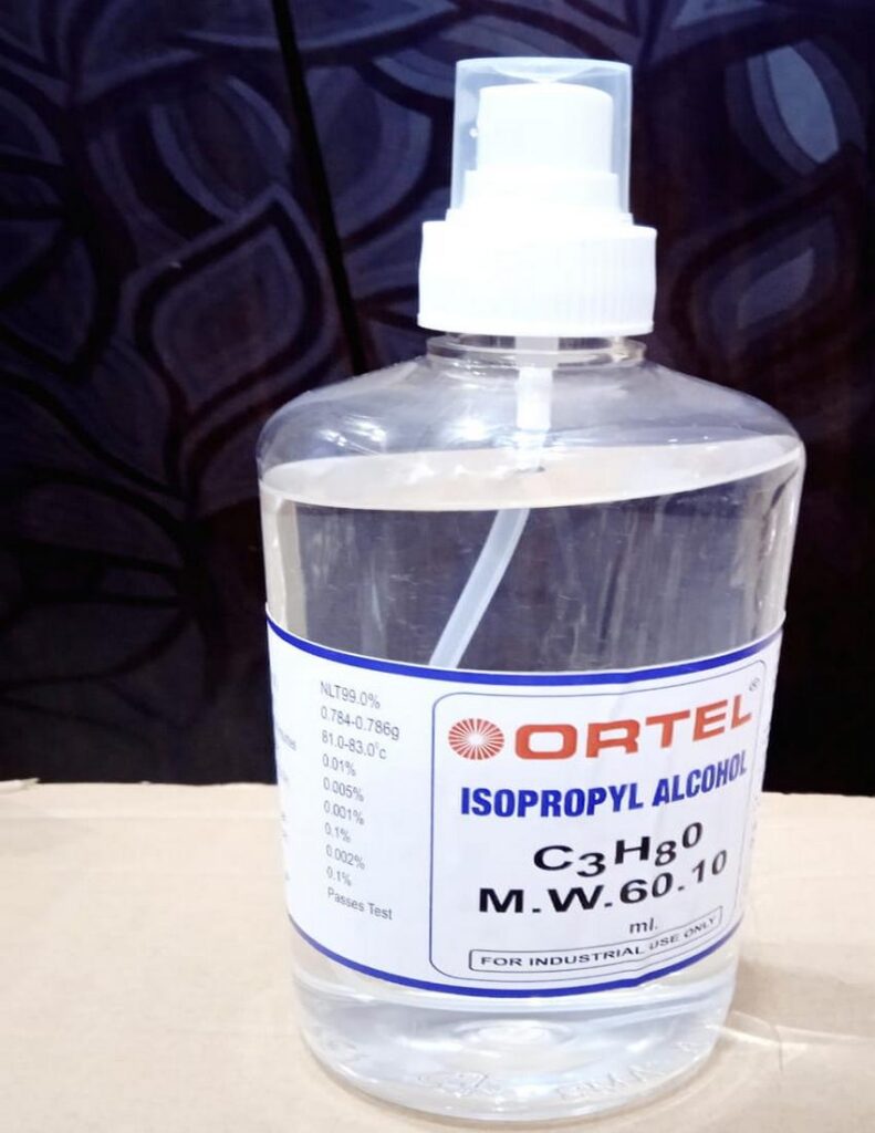 ISO PROPYL ALCOHOL 99.9% Pure [(CH3)2-CH-OH] (500ml)