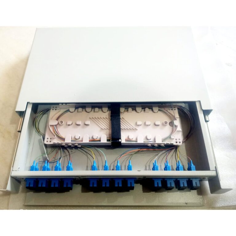 FibreCart 24 Port LIU Fully Loaded Sliding Patch Panel, SC connector